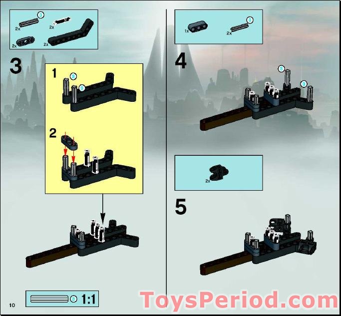 LEGO 8811 Toa Lhikan and Kikanalo Instructions and Parts List