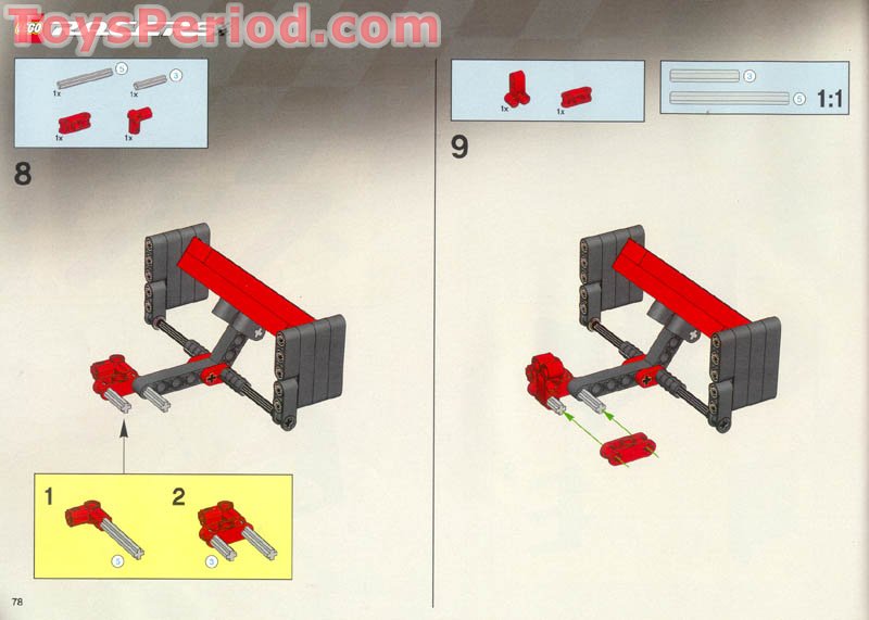 LEGO 8386 Ferrari F1 Racer 1:10 Instructions and Parts List