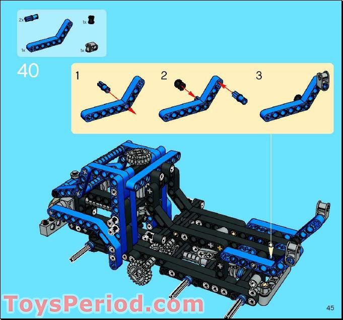 LEGO 8415 Dump Truck Instructions and Parts List