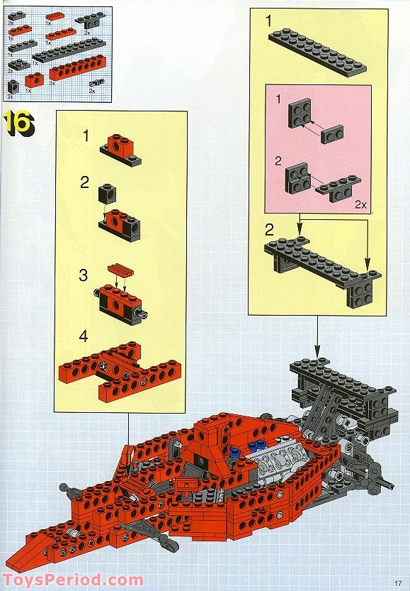 LEGO 8440 Formula Indy Racer Instructions and Parts List