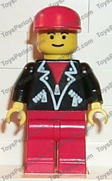 LEGO Sets with Minifigure lea003 Leather Jacket with Zippers - Red Legs ...