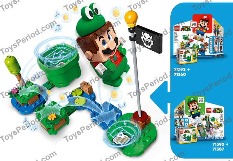 LEGO 71392 Frog Mario - Power-Up Pack Set Parts List