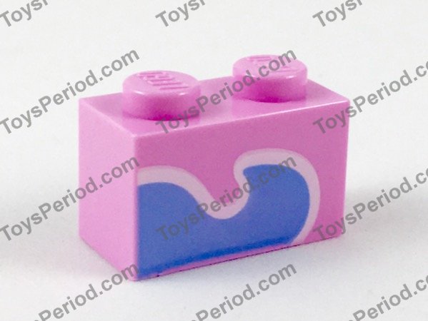 LEGO Sets with Part 3004pb179 Brick 1 x 2 with Bright Light Blue Wave ...