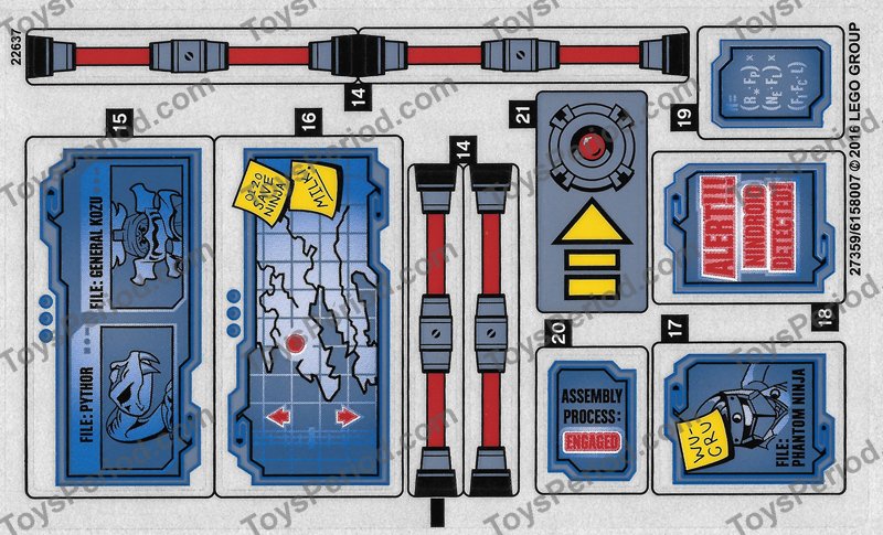 LEGO Sets with Part 70596stk02 Sticker Sheet for Set 70596 - Sheet 2 ...