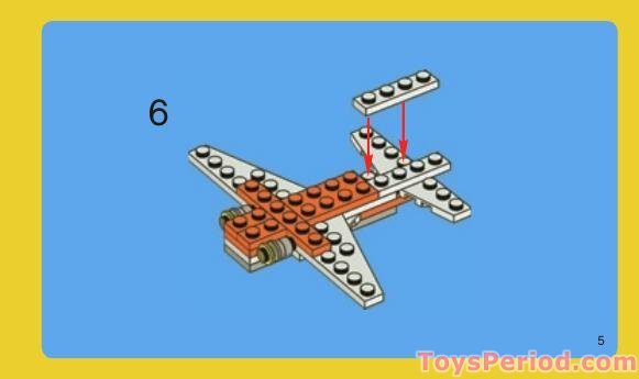 LEGO 5762 Mini Plane Instructions and Parts List