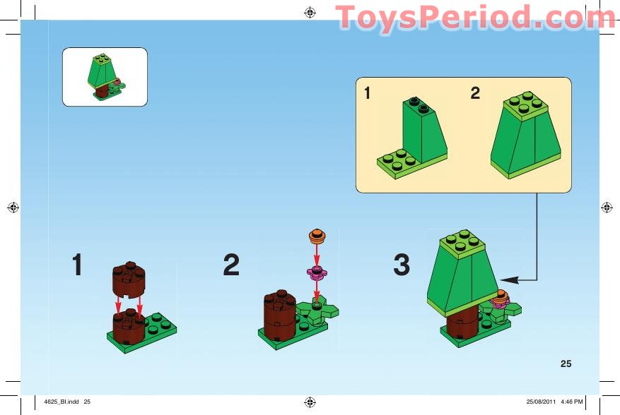 LEGO 4625 LEGO Pink Brick Box Instructions and Parts List