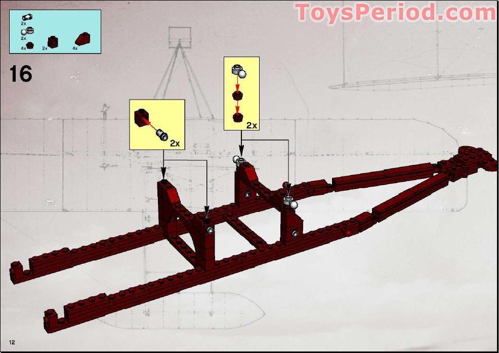 LEGO 10124 Wright Flyer Instructions and Parts List