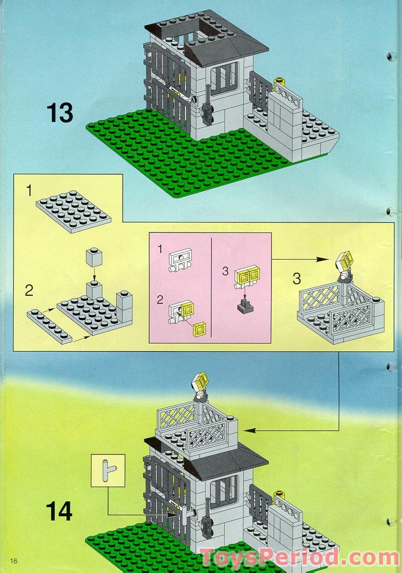 LEGO 6598 Metro PD Station Instructions and Parts List