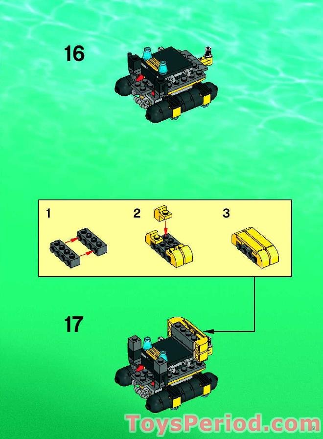 LEGO 7775 Aquabase Invasion Instructions and Parts List