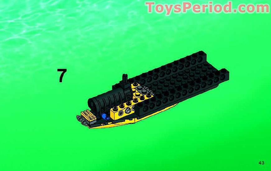 LEGO 7773 Tiger Shark Attack Instructions and Parts List