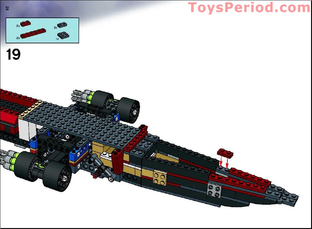 LEGO 7477 T1 Typhoon vs. T-Rex Instructions and Parts List