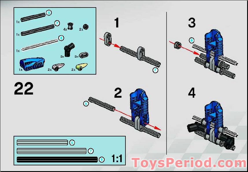 LEGO 8646 Speed Slammer Bike Instructions and Parts List