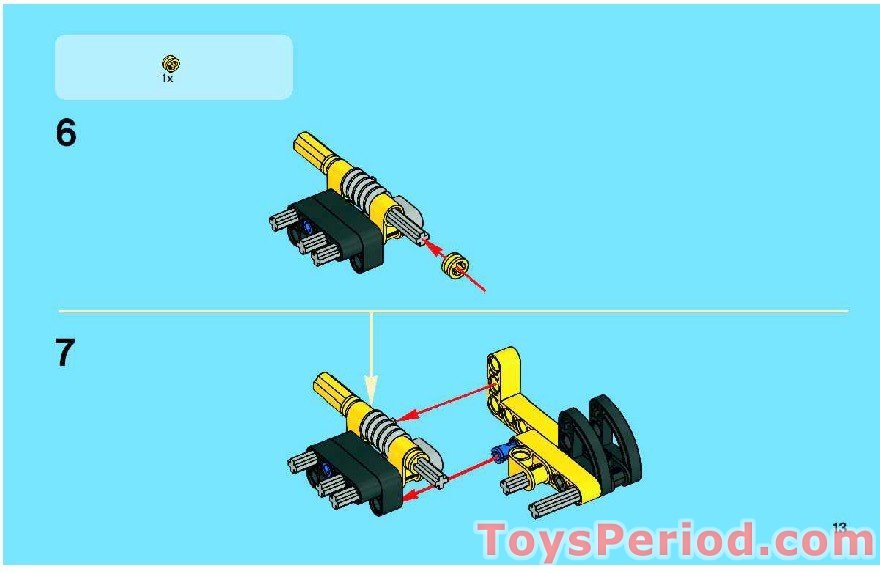 LEGO 8259 Mini Bulldozer Instructions and Parts List