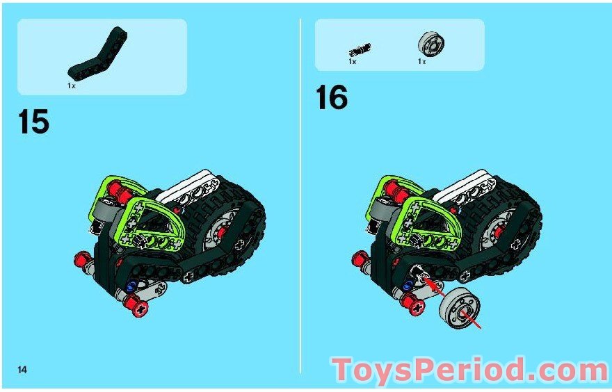LEGO 8260 Tractor Instructions and Parts List