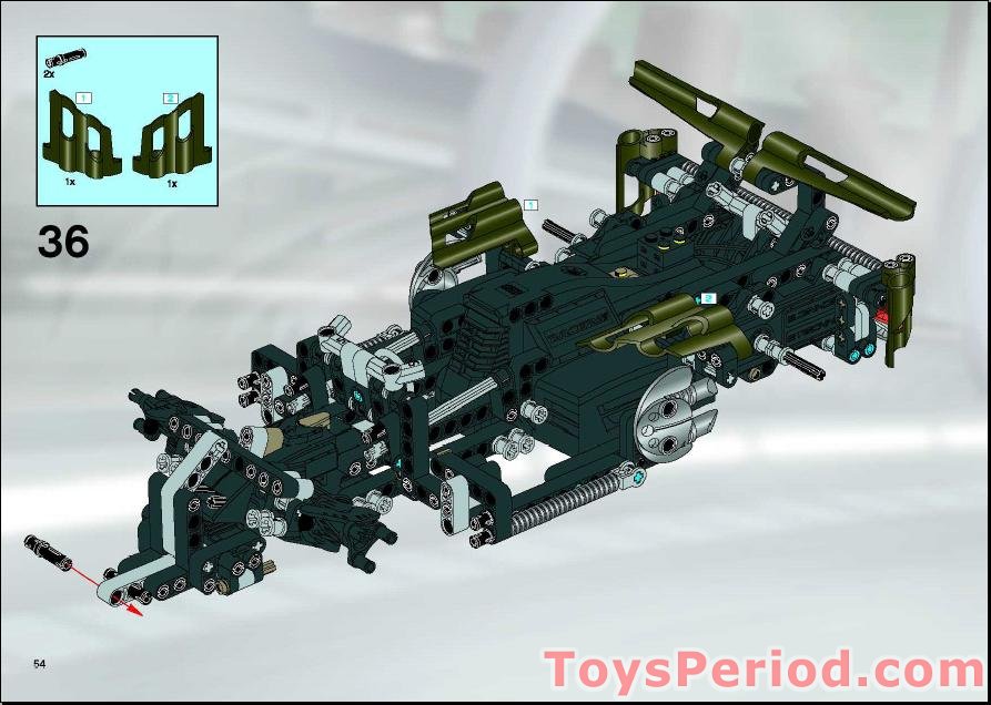 LEGO 8366 Supersonic RC Instructions and Parts List