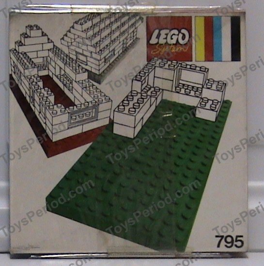 LEGO 795 Baseplates, Large, Red and Blue Set Parts List