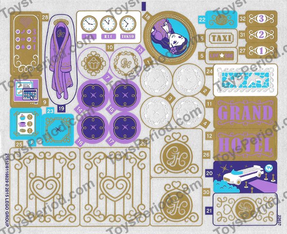 LEGO Sets with Part 41101stk01 Sticker Sheet for Set 41101 - (21512/ ...