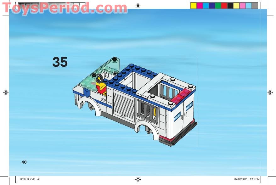 LEGO 7286 Prisoner Transport Instructions and Parts List