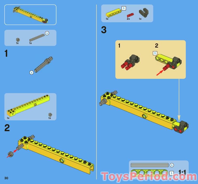 LEGO 8067 Mini Mobile Crane Instructions and Parts List