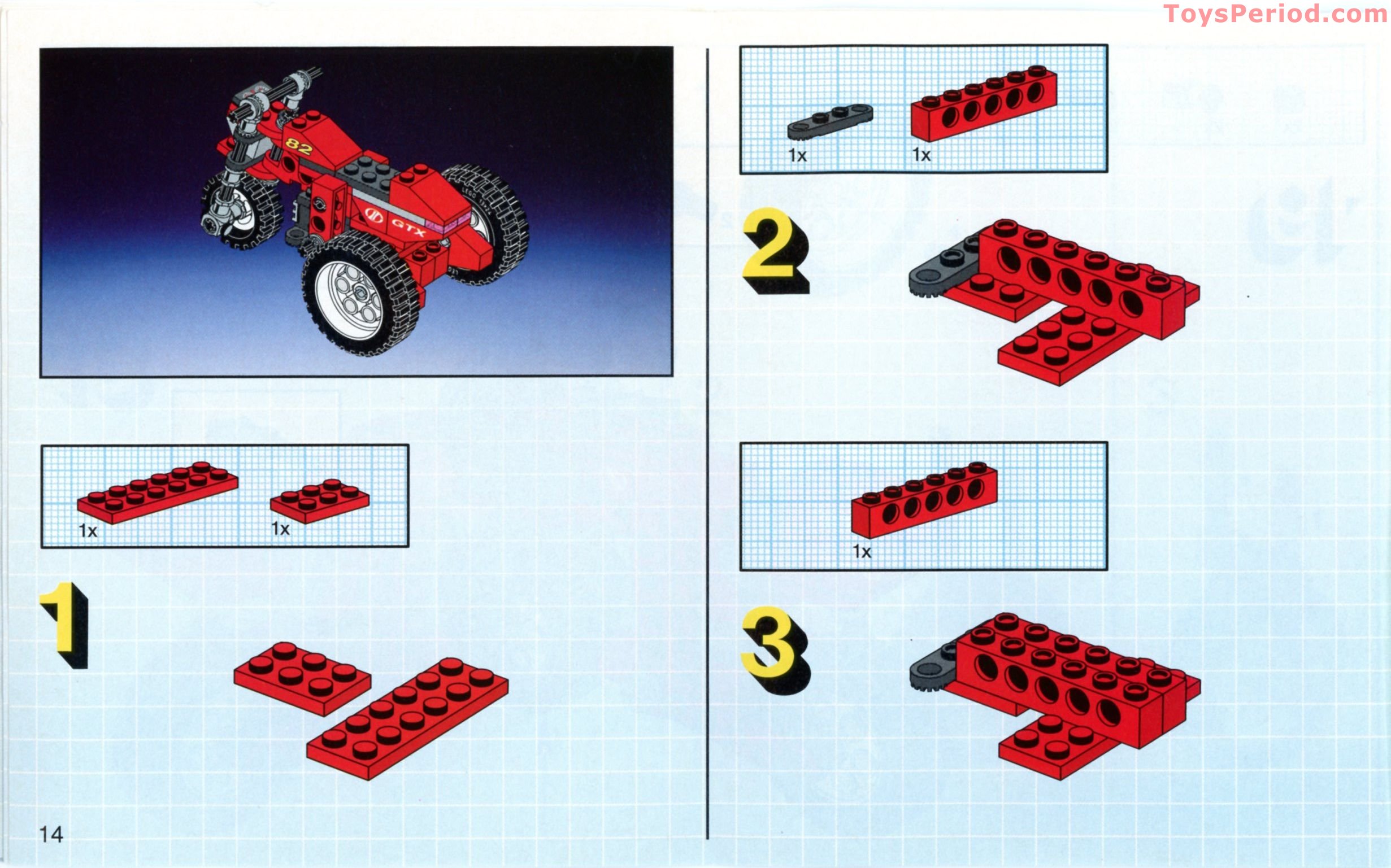 LEGO 8210 Nitro GTX Bike Instructions and Parts List