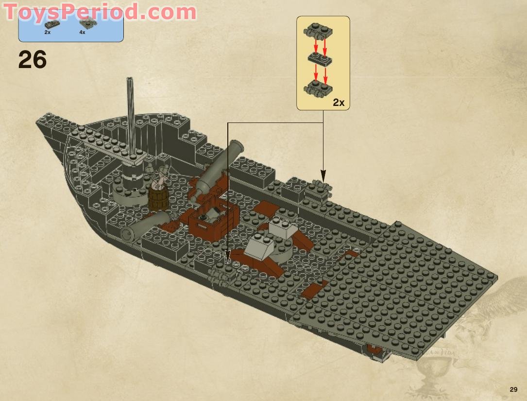 LEGO 4184 The Black Pearl Instructions and Parts List