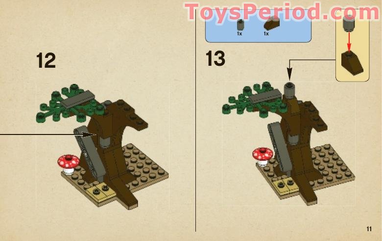 LEGO 4865 The Forbidden Forest Instructions and Parts List