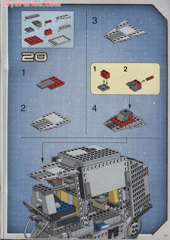 LEGO 4483-2 AT-AT, Blue Box Instructions and Parts List