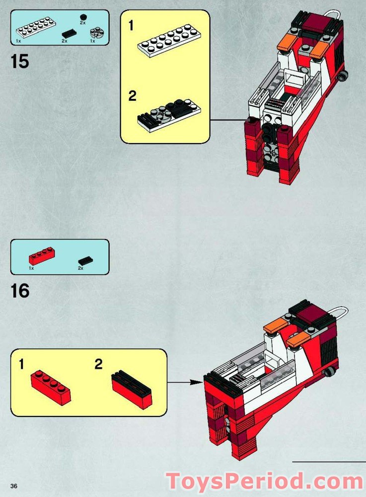 LEGO 7665 Republic Cruiser (Limited Edition - with R2-R7) Instructions ...