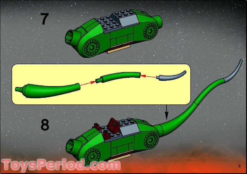 LEGO 7255 General Grievous Chase Instructions and Parts List