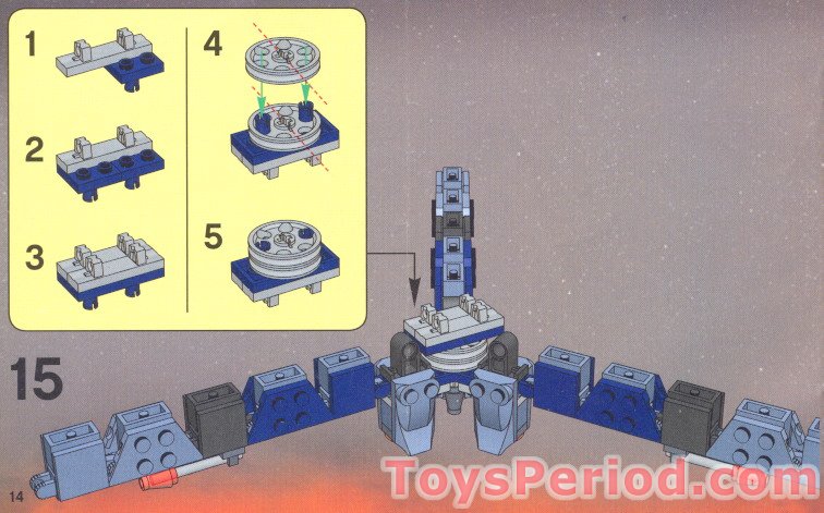 LEGO 7252 Droid Tri-Fighter Instructions and Parts List