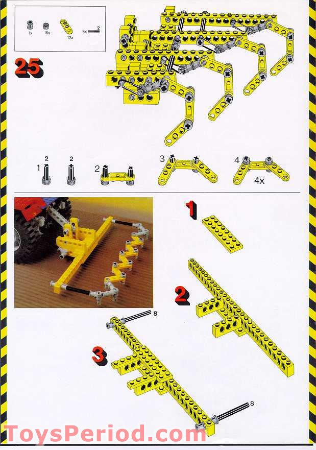 LEGO 8859 Tractor Instructions and Parts List