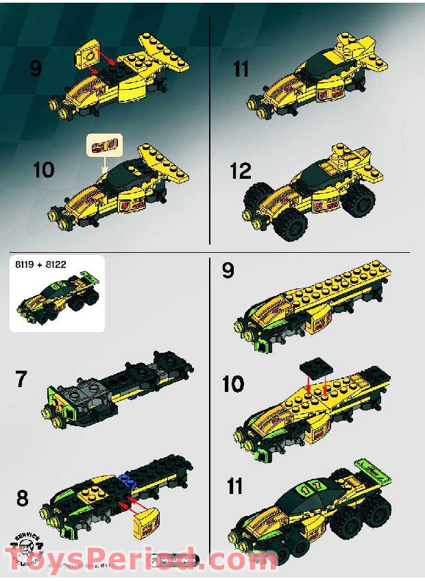 LEGO 8122 Desert Viper Instructions and Parts List