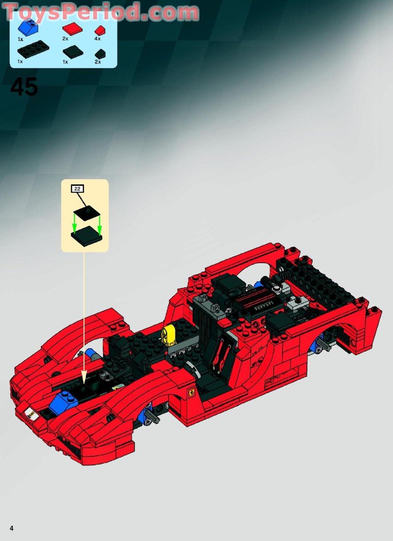LEGO 8156 Ferrari FXX 1:17 Instructions and Parts List