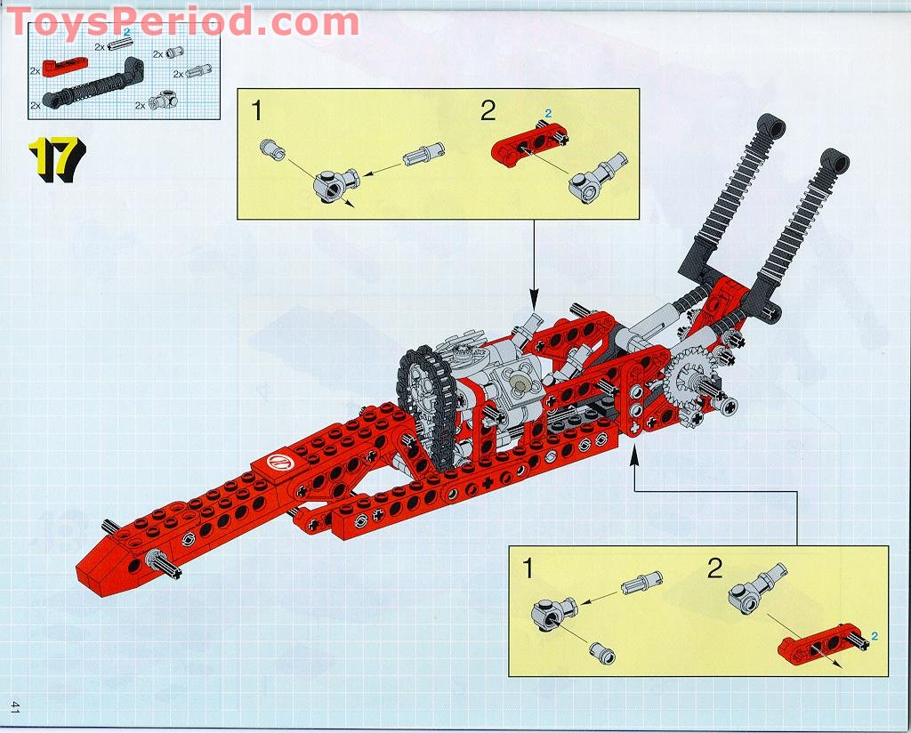 LEGO 8422 Circuit Shock Racer Instructions and Parts List