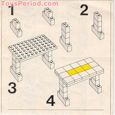 LEGO 263-1 Kitchen Set with 2 Figures Instructions and Parts List