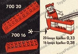 LEGO 700.16 Individual 2x8 Bricks Set Parts List