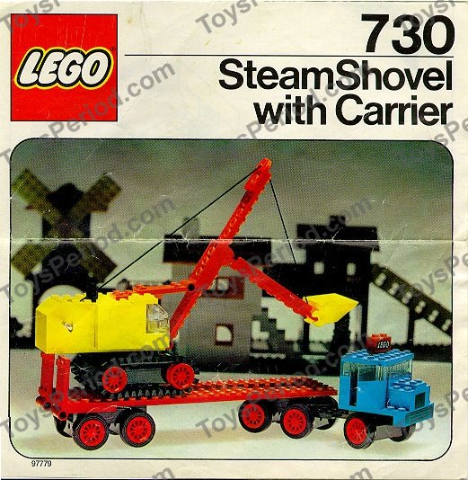 LEGO 730-1 Steam Shovel with Carrier Instructions and Parts List