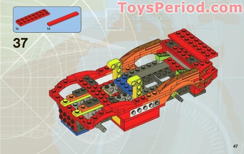 LEGO 8484 Ultimate Build Lightning McQueen Instructions and Parts List