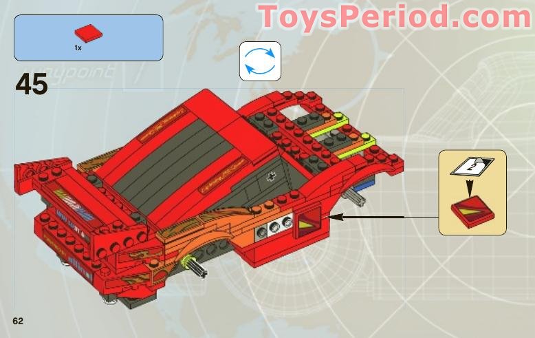 LEGO 8484 Ultimate Build Lightning McQueen Instructions and Parts List