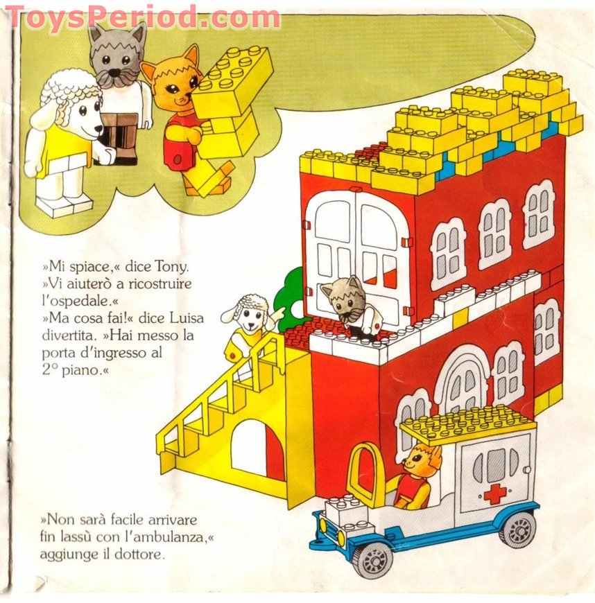 LEGO 347-3 Hospital - Lucy Lamb and Charlie Cat Visit Doctor Dog ...