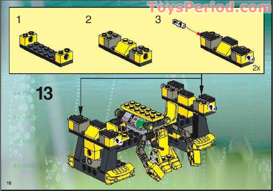 LEGO 4794 Alpha Team Command Sub Instructions and Parts List