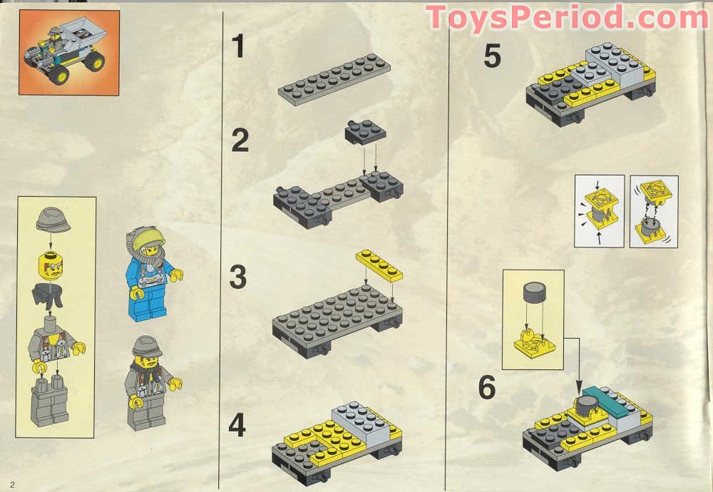 LEGO 4980 Tunnel Transport Instructions and Parts List
