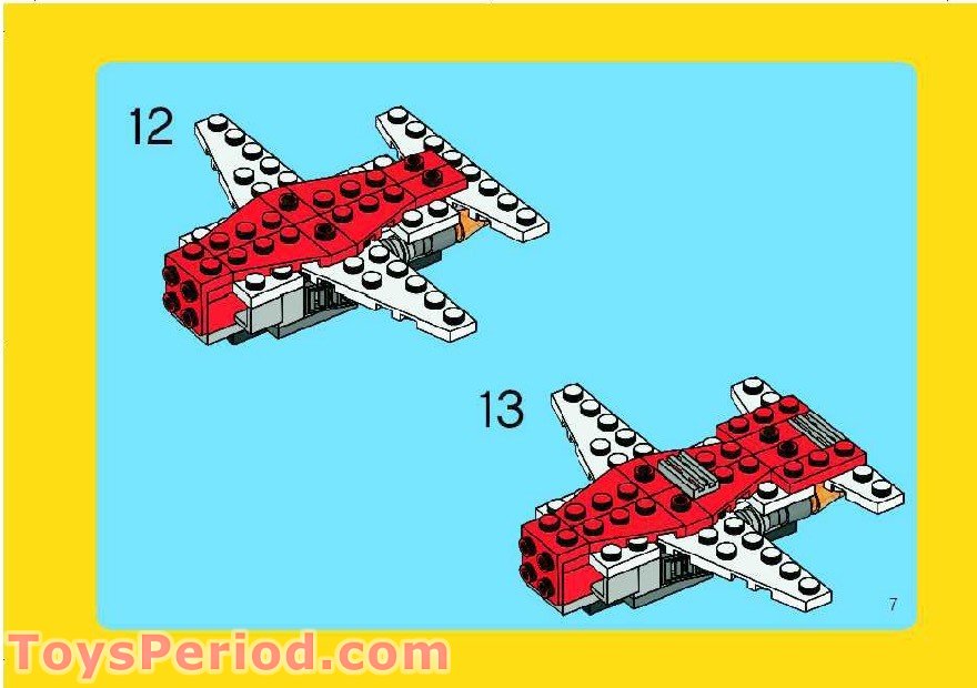 LEGO 6741 Mini Jet Instructions and Parts List