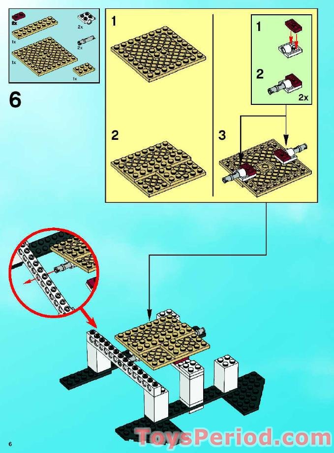 LEGO 8107 Fight for the Golden Tower Instructions and Parts List