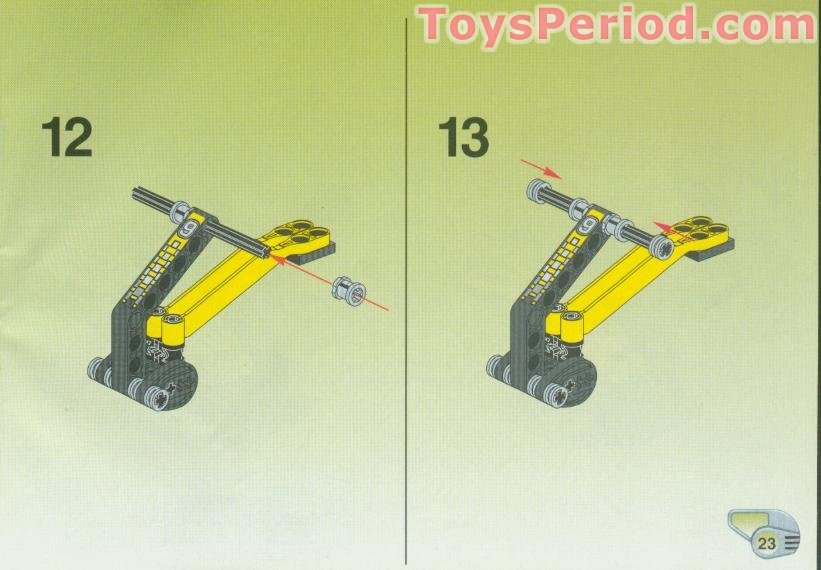 LEGO 8240 Slammer Stunt Bike Instructions and Parts List