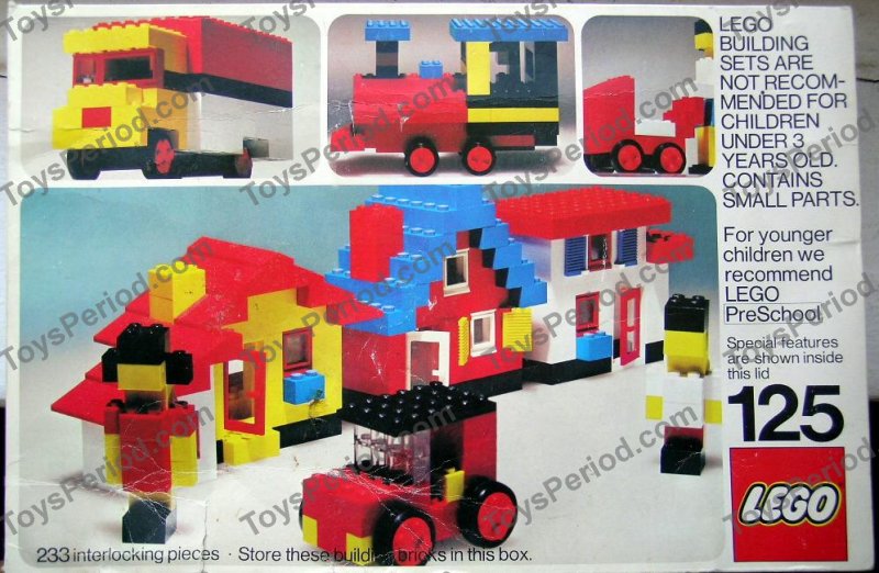 LEGO 125-2 Building Set Parts List