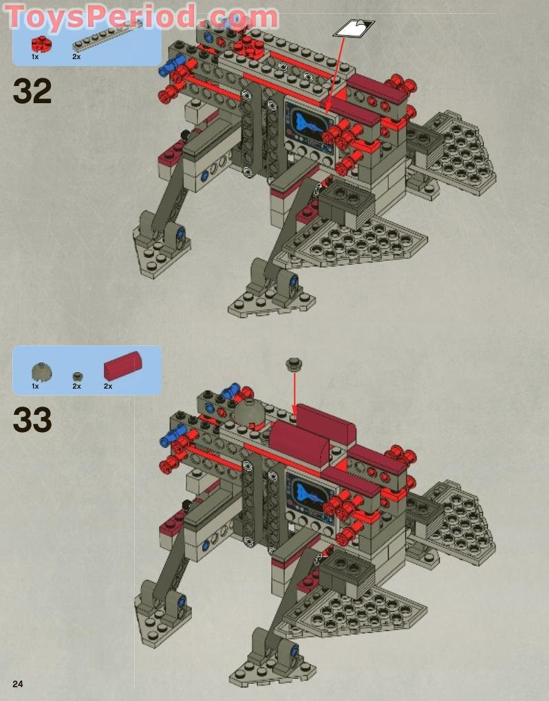 LEGO 7964 Republic Frigate Instructions and Parts List