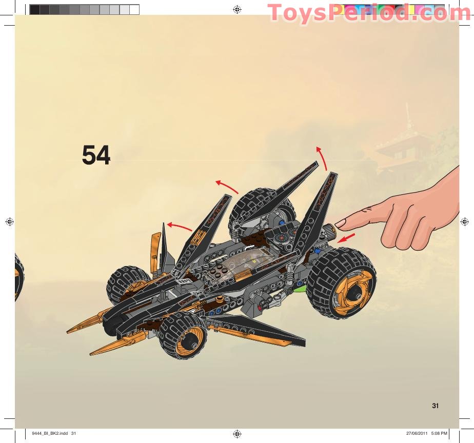 LEGO 9444 Cole's Tread Assault Instructions and Parts List