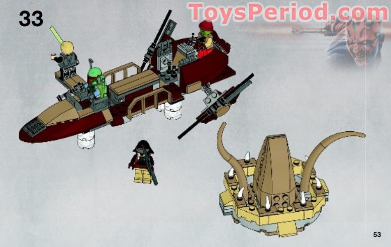 LEGO 9496 Desert Skiff Instructions and Parts List