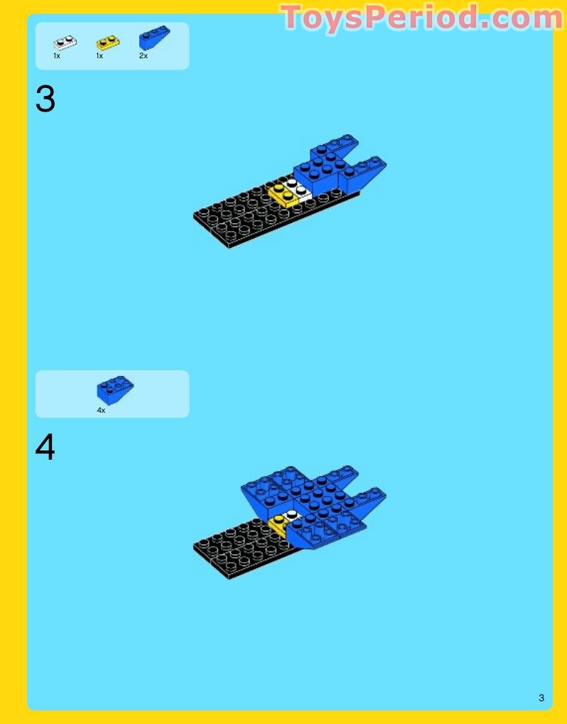 LEGO 31011 Aviation Adventures Instructions and Parts List